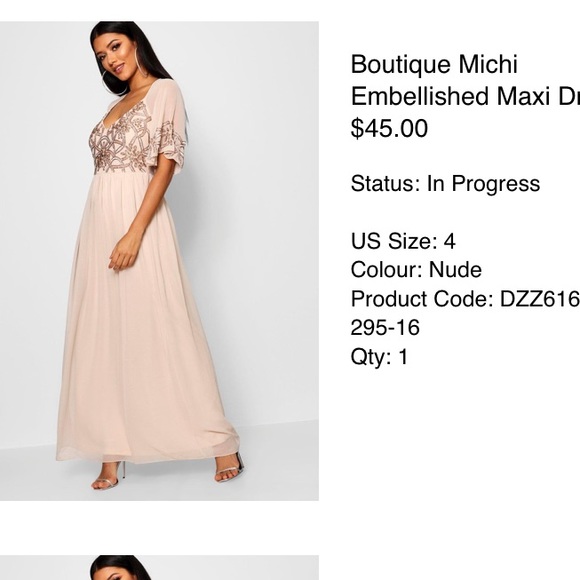 Boohoo | Dresses | Boohoo Dress With Beads And Lace | Poshmark